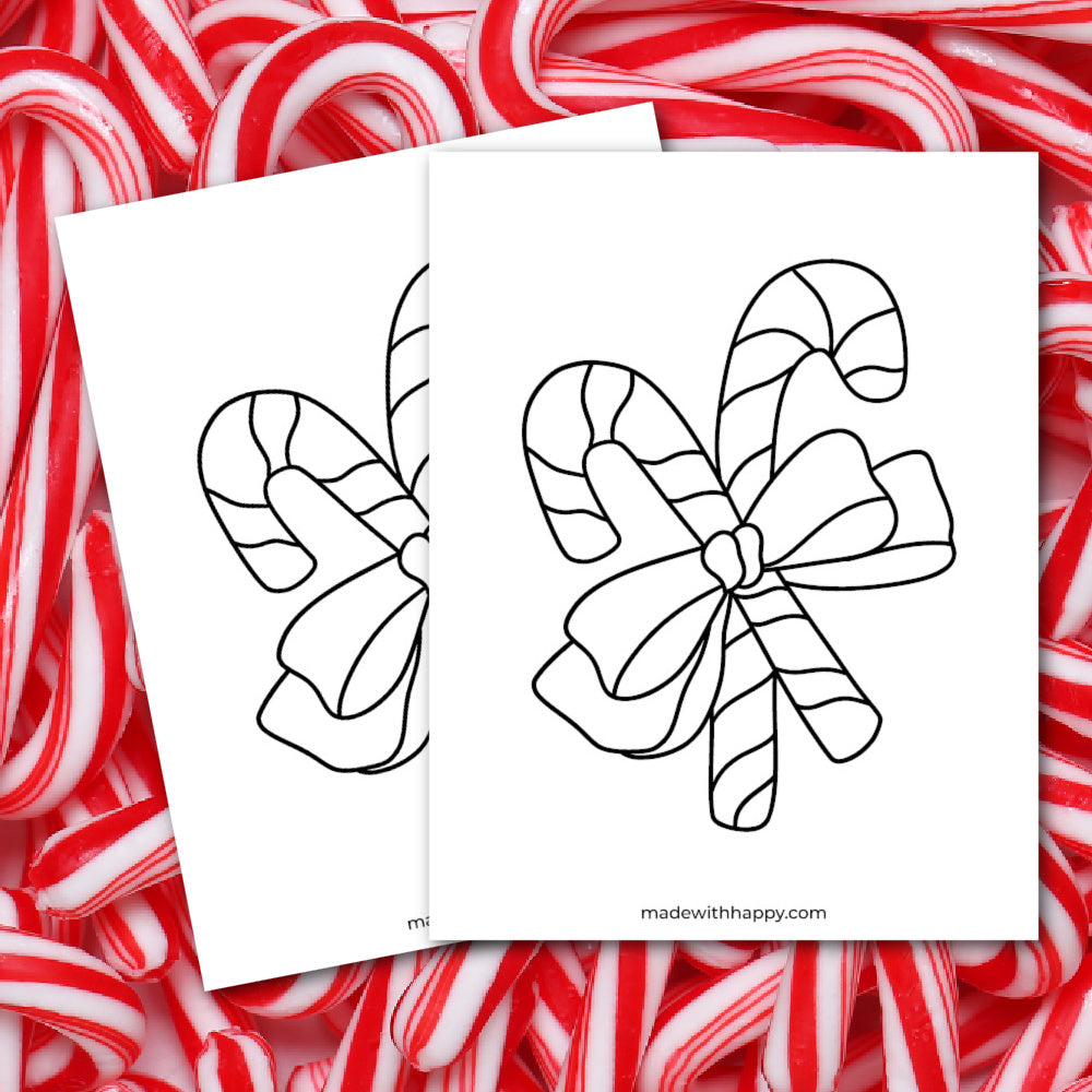 coloring sheet candy cane