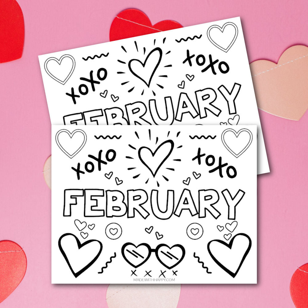 feburary coloring page