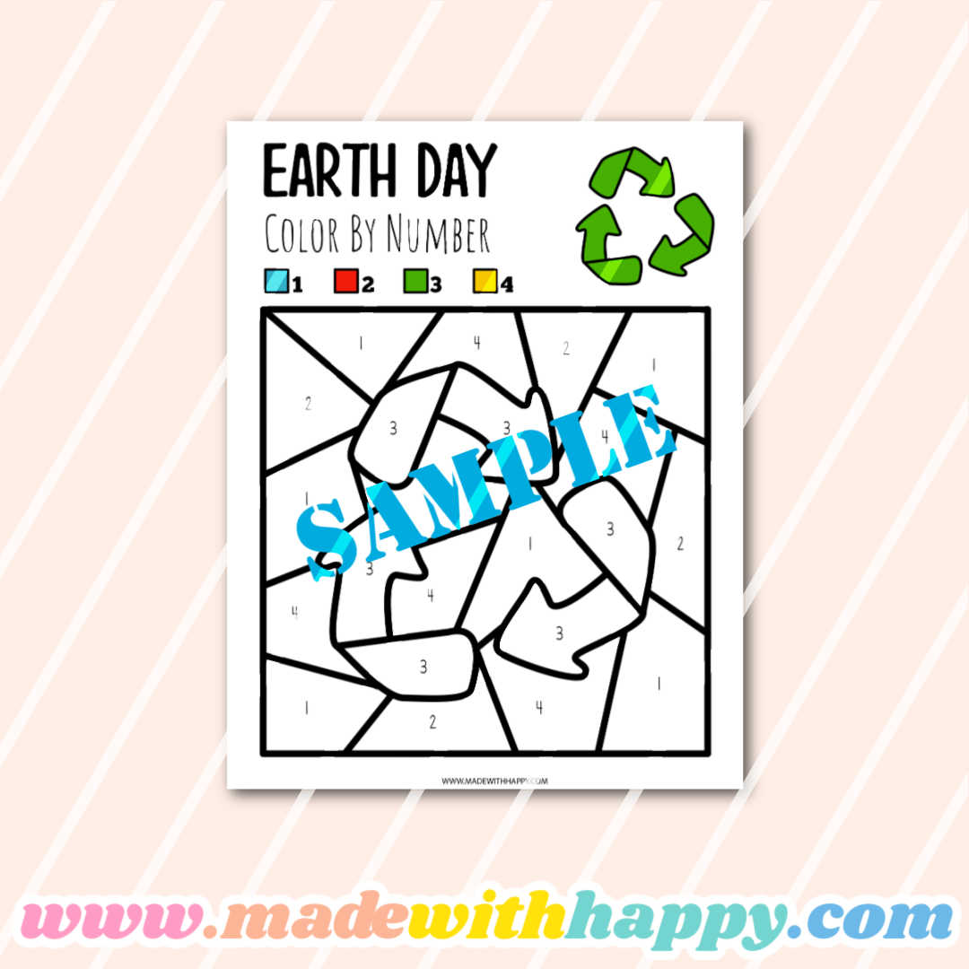 Earth Day Color By Number Worksheets – madewithhappy