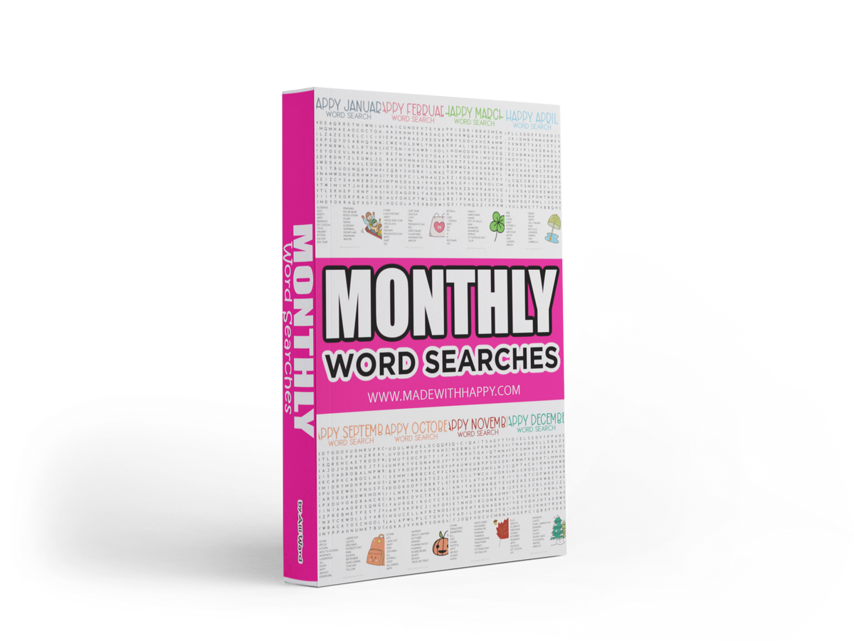 Months Word Search eBook – madewithhappy