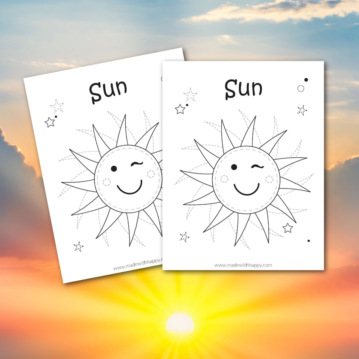 Sun Coloring Sheet – madewithhappy