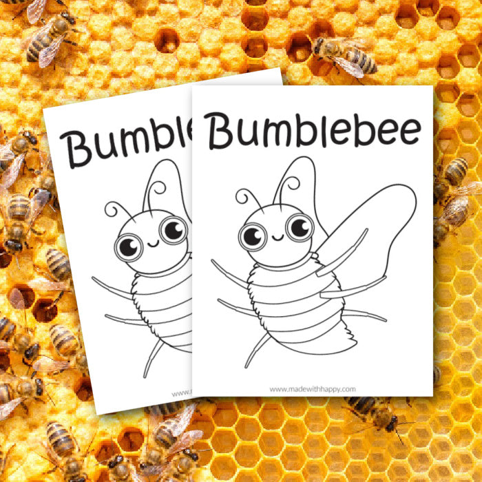 free printable bumble bee coloring pages