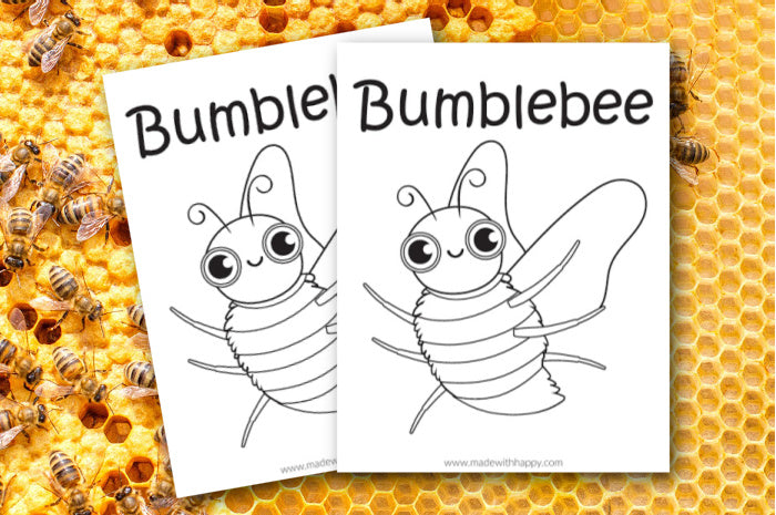 bumble bee coloring pages for kids