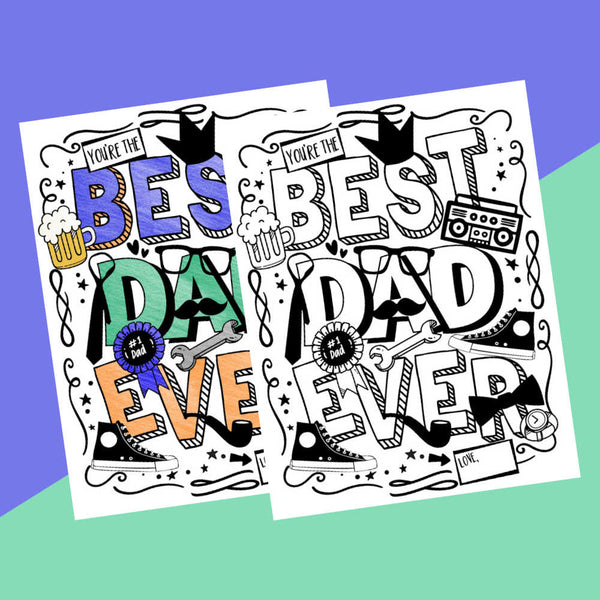 coloring pages of dad