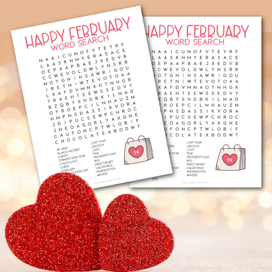 February Word Search – madewithhappy