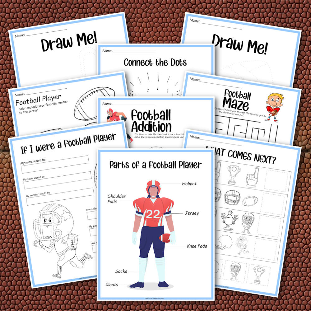 Football Printable Activities – madewithhappy
