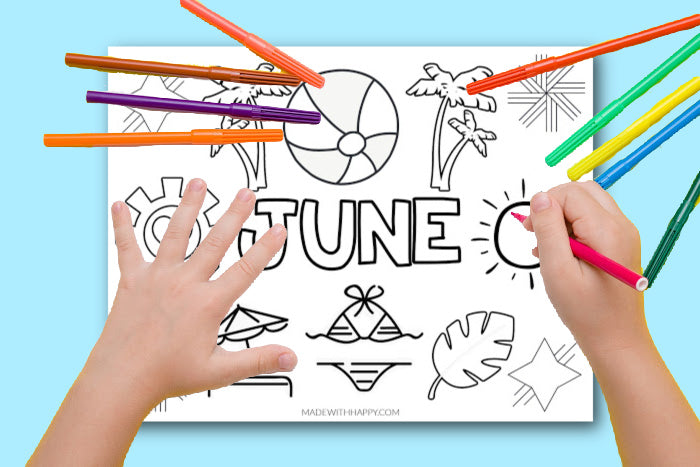 june coloring pages easy