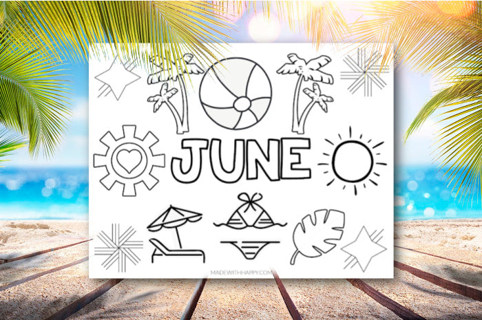 coloring pages for the month of june