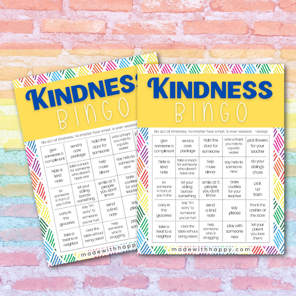Kindness Bingo – madewithhappy