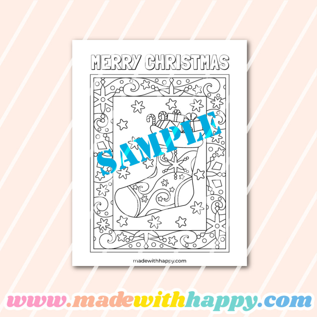 Merry Christmas Coloring Sheets – madewithhappy