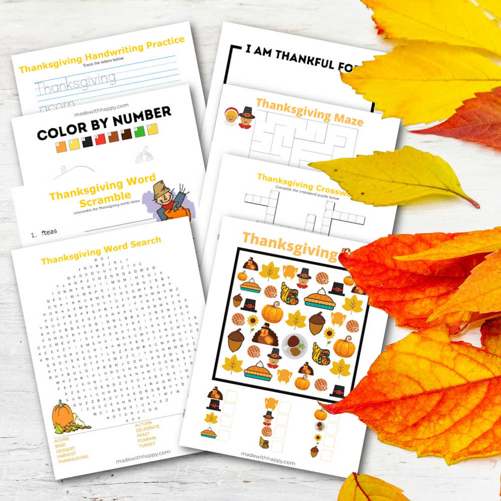 Thanksgiving Activity Packet – madewithhappy
