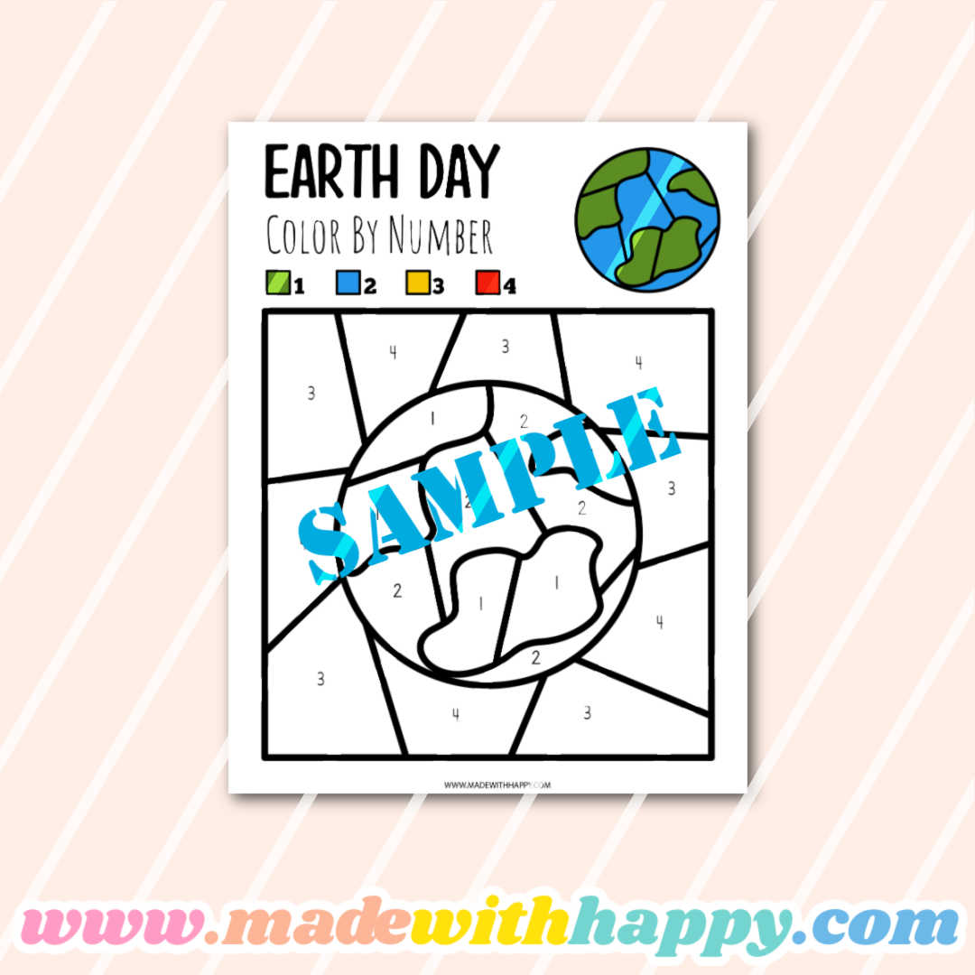 Earth Day Color By Number Worksheets – madewithhappy